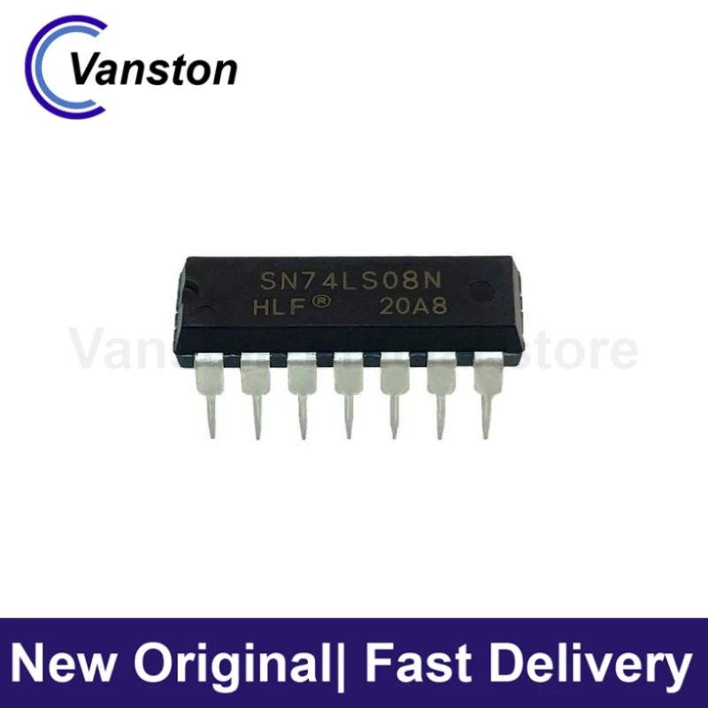 10pcs-74LS08-SN74LS08N-HD74LS08P-Straight-DIP-14-Quad-2-Input-Positive ...