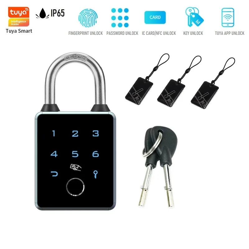 TTlock-Tuya-Smart-Padlock-Biometric-Fingerprint-Door-Lock-Password-APP ...