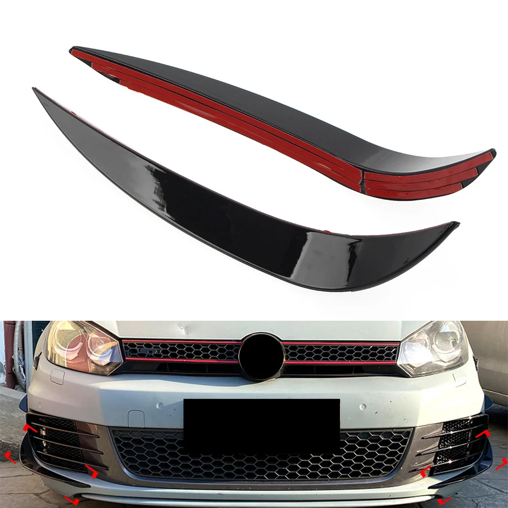 Glossy-Black-Car-Front-Bumper-Side-Air-Vent-Trim-Decorative-For-VW-Golf ...