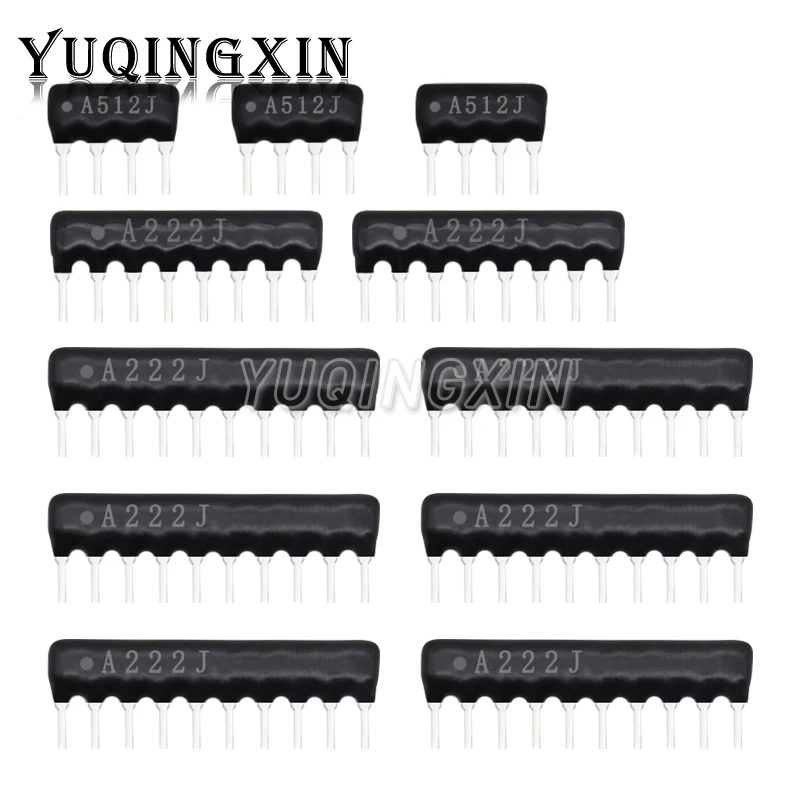 10pcs 9PIN 8PIN 7PIN 6PIN 5PIN exclusion Network Resistor array DIP 100 ...