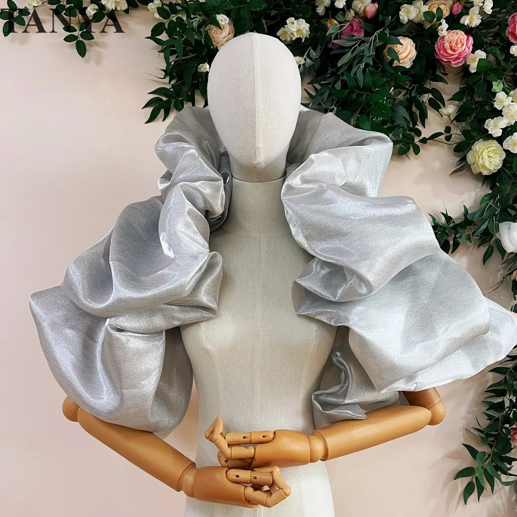 Silver Shawl Fashon Lady Wedding Party Evening Jacket Accessories Free ...