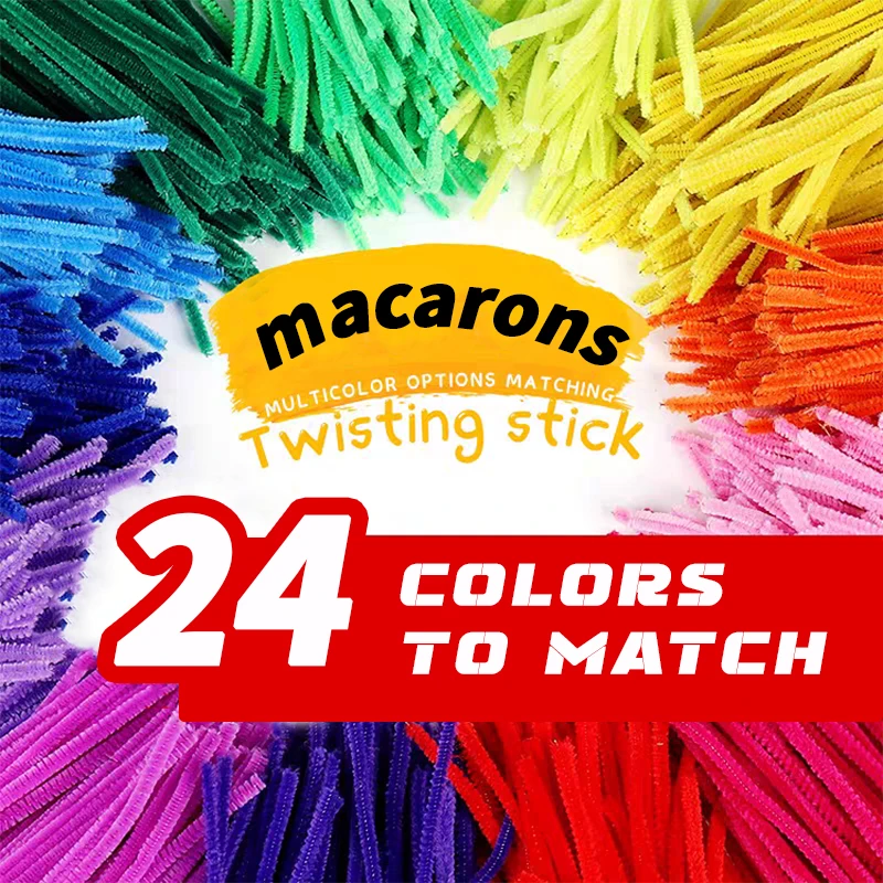 50pcs-limpia-pipas-manualidades-chenille-stems-plush-wire-twisting-wire ...