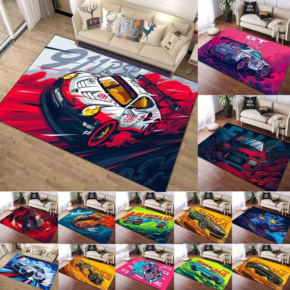 Racing-Car-Pattern-Artwork-Mat-Rug-Bedroom-Living-Room-Cool-F1-Carpet ...