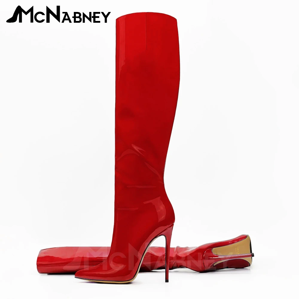 Multicolor-Patent-Leather-Boots-for-Women-Custom-Color-Handmade-Boots ...