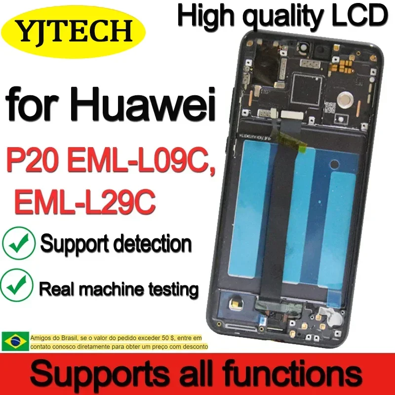 Original 5.8'' LCD Replacement Display with frame for HUAWEI P20 Touch ...