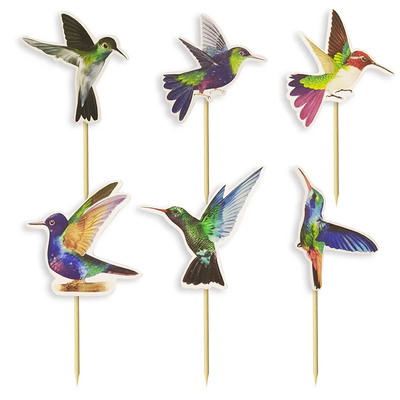 6-Colors-Hummingbird-Cupcake-Toppers-Spring-Wedding-Baby-Birthday-Birds ...