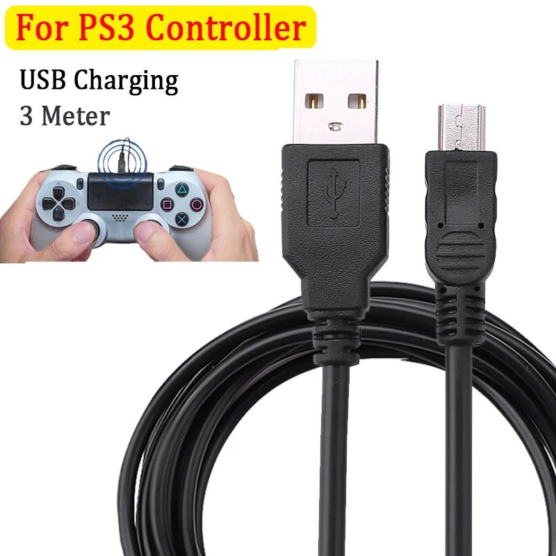 For-Playstation-3-2M-USB-Charging-Cable-for-Sony-PS3-Wireless-Game ...