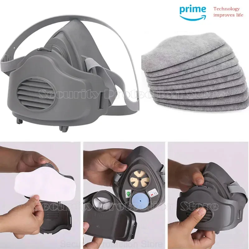 New-3700-Type-Industrial-Painting-Spraying-Respirator-Safety-Work ...