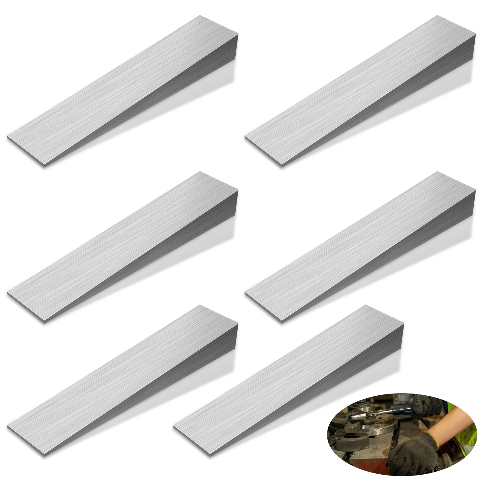 6 Pcs Flange Wedge Stainless Steel Beveled Washers Right Angle Wedges ...