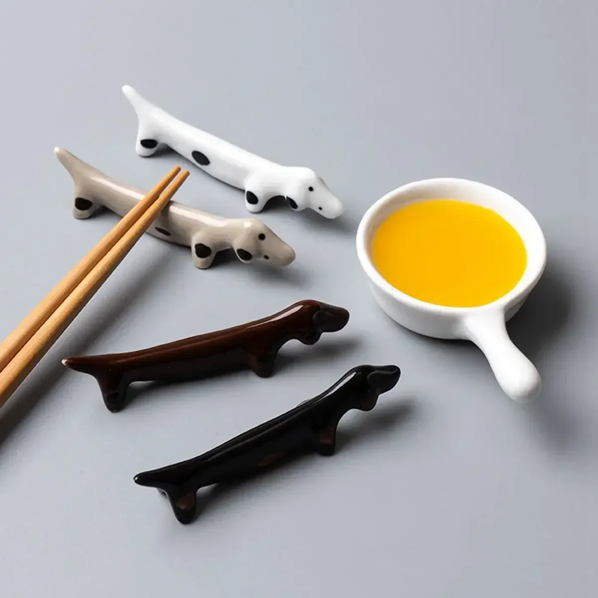 Creative-Retro-Ceramic-Chopstick-Holder-Dachshund-Dog-Shaped-Dinnerware ...