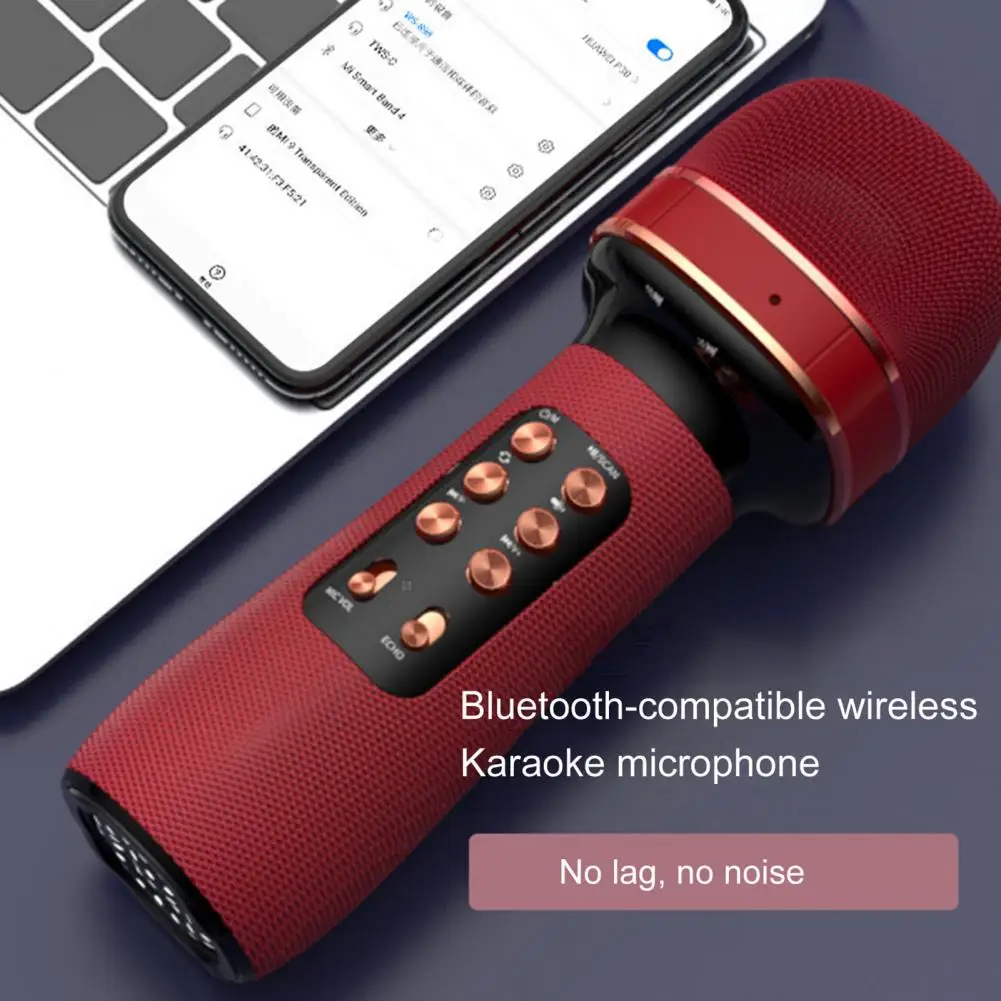 Durable Karaoke Microphone Portable Bluetooth compatible 5.0 FM Radio ...