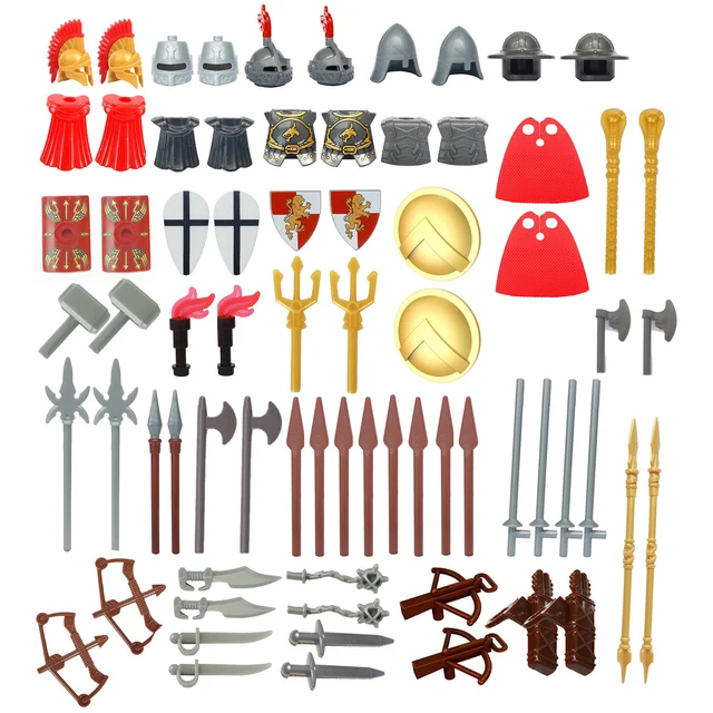 Middle Age Military Knight Weapons House Building Block Toys Boys ...