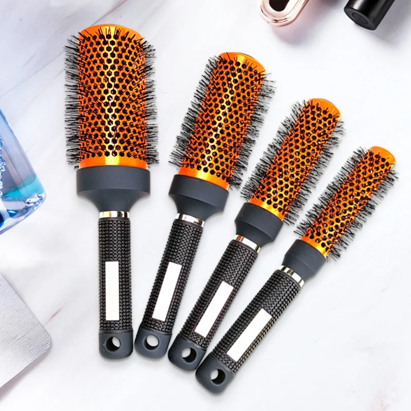 Golden Cylinder Curly Hair Rolling Comb Professional Styling Mane Comb ...