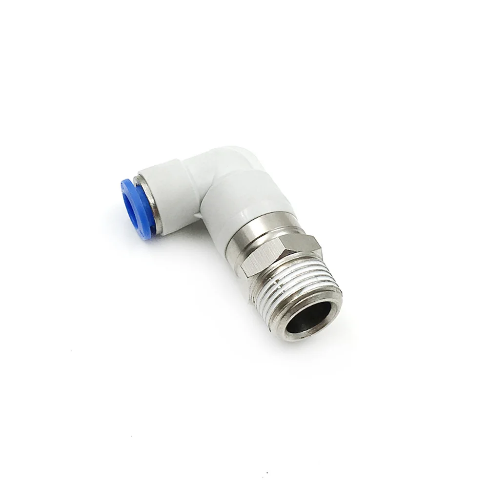 Pneumatic Rotary Fitting Elbow Angle Push In Connector M5 1/8" 1/4" 3/8 ...