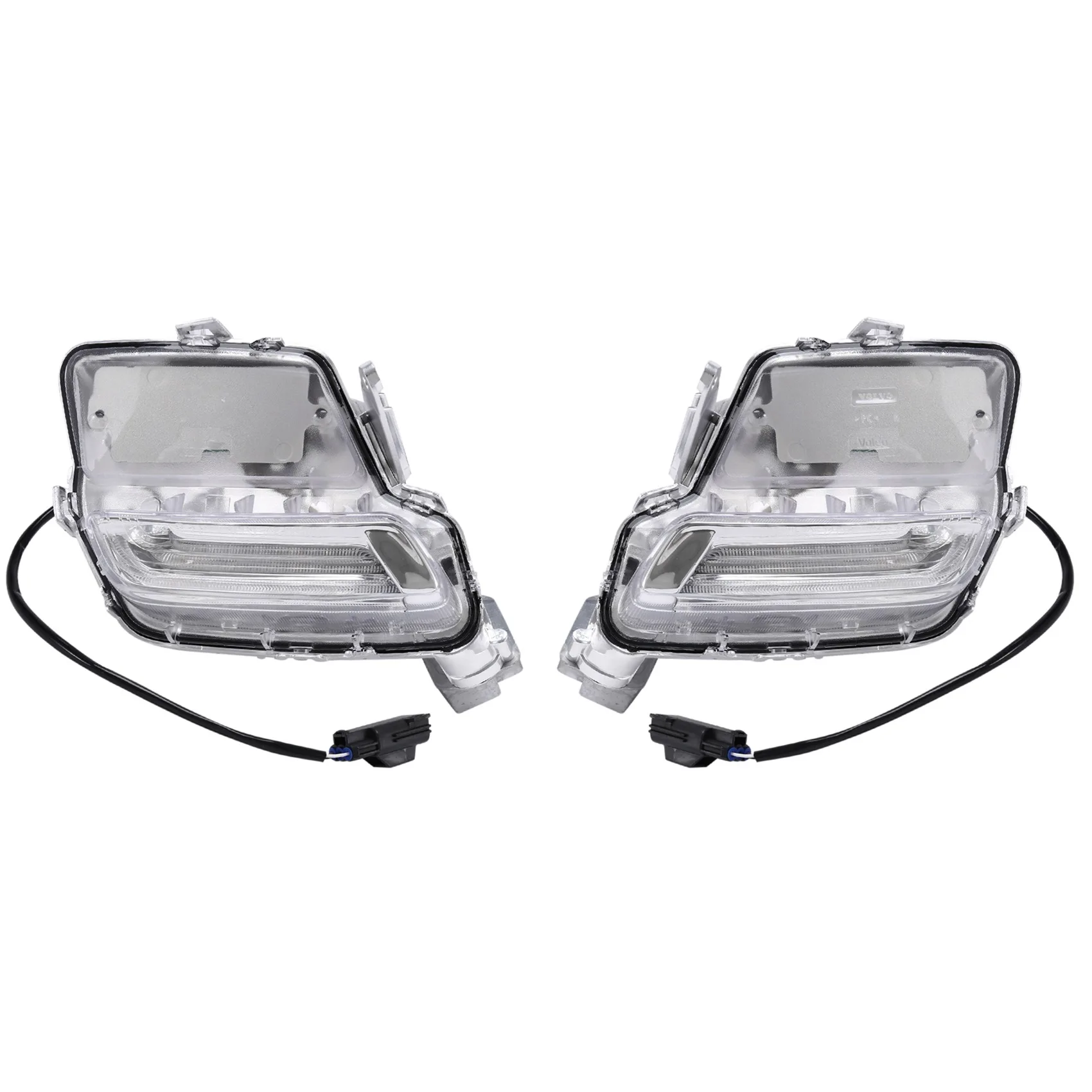 Pair Fog Light Lamp Clear LED Auto Driving Light For Volvo XC60 MK2 ...