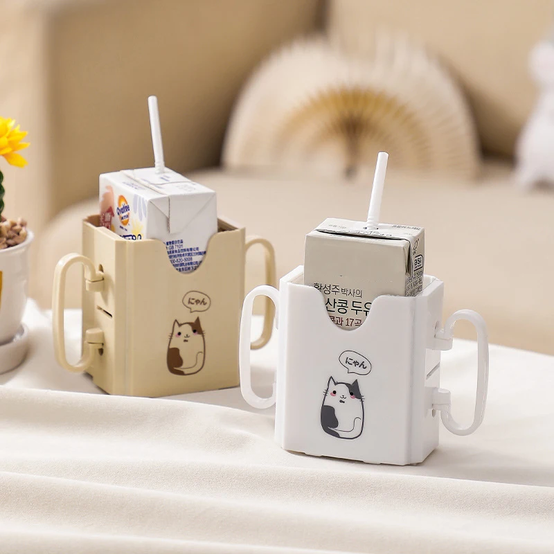 Portable-With-Handles-Milk-Cup-Holder-No-Squeeze-Adjustable-Juice-Bag ...