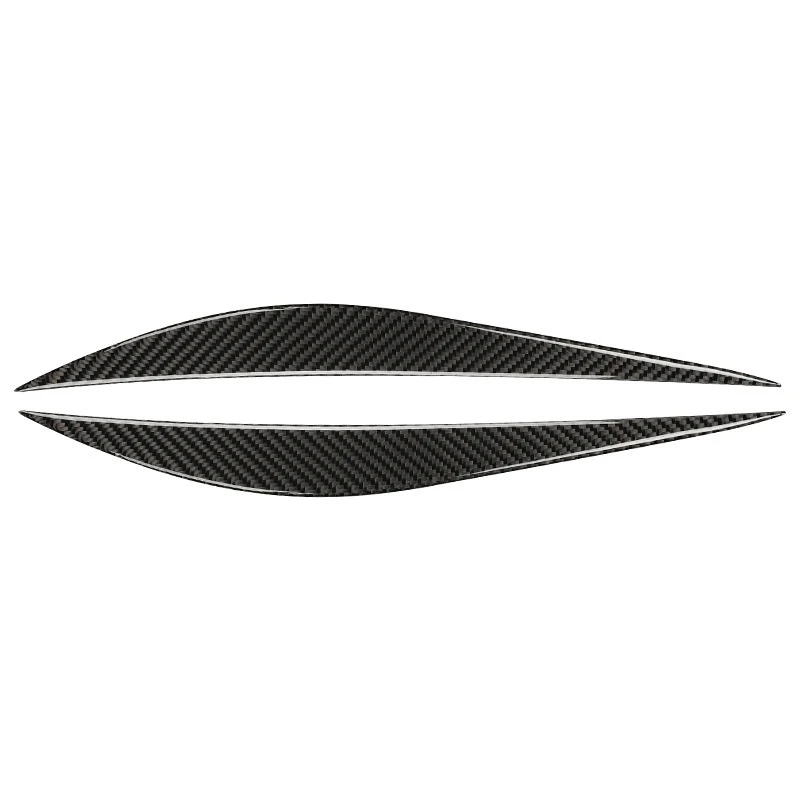 Carbon Fiber Car Front Headlight Eyebrows Sticker Trim Decoration ...