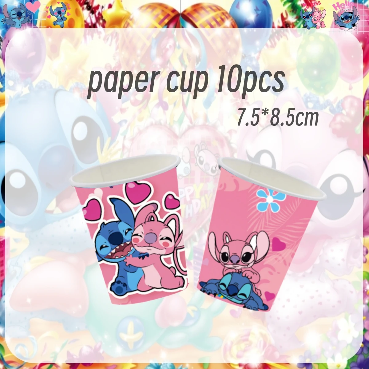 Decoración de cumpleaños de Disney Lilo & Stitch, vajilla desechable en ...