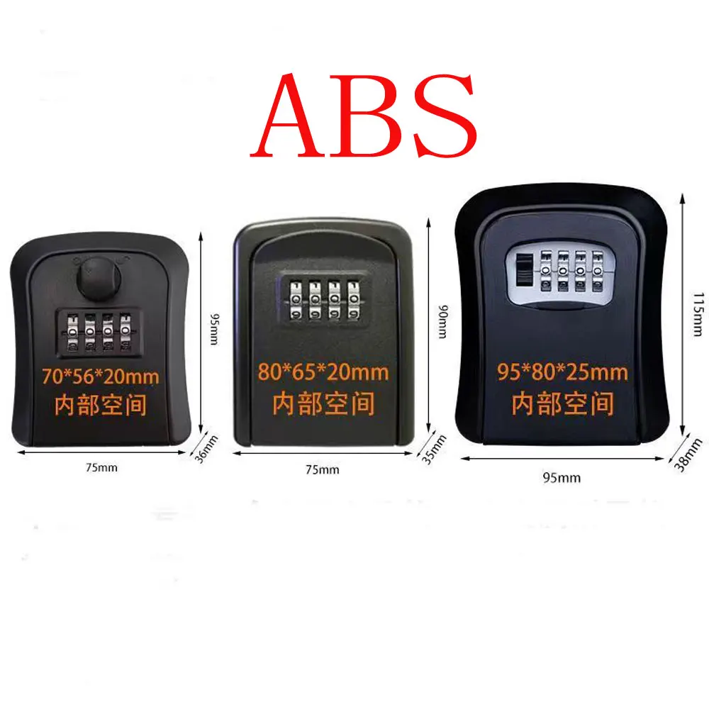 Wall Mount Key Storage Secret Box Organizer 4 Digit Combination ...