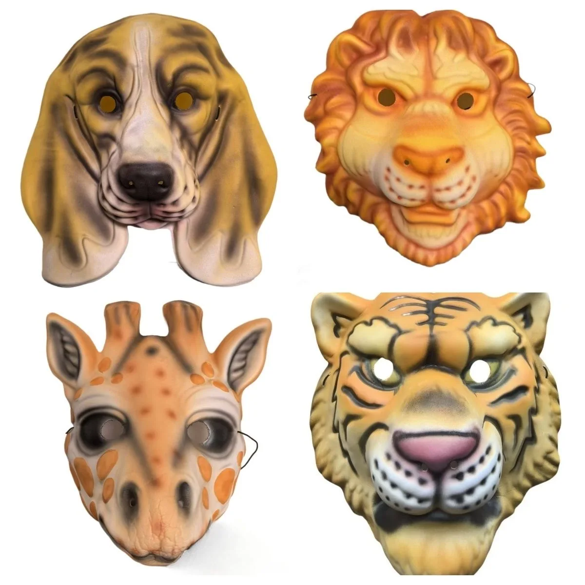 Dog Animal Masks EVA Foam Masque Dress Up Costume Zoo Jungle Mask Mardi ...