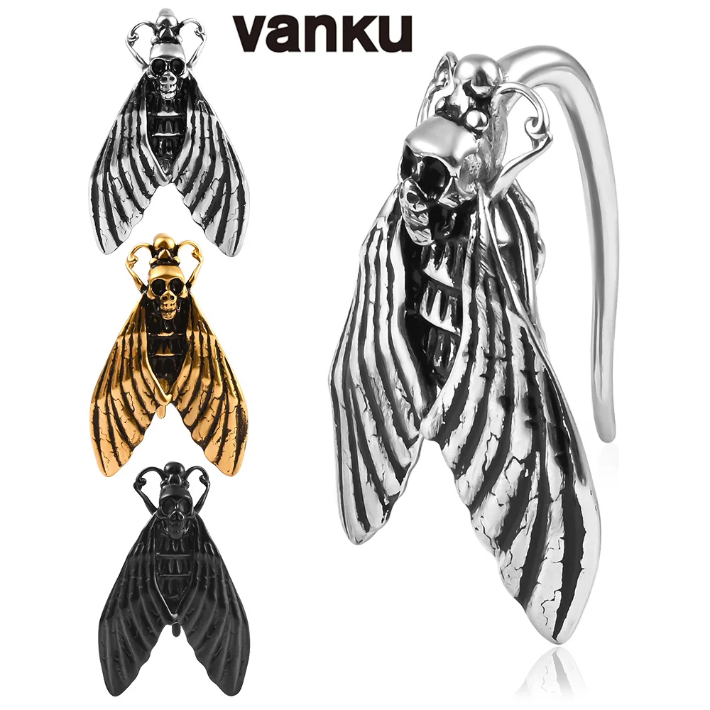 Vanku-2PCS-Skull-Cicada-Ear-Weights-for-Stretched-Ears-Gauges-Ear-Plugs ...