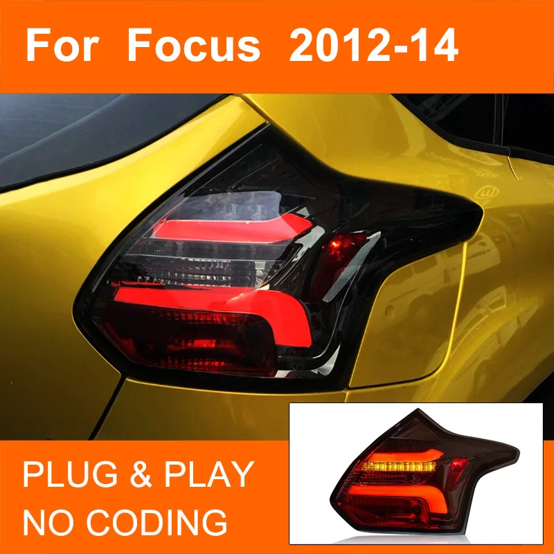 LED Tail Light Assembly for Ford Focus 2012 2013 2014 Taillights Plug ...