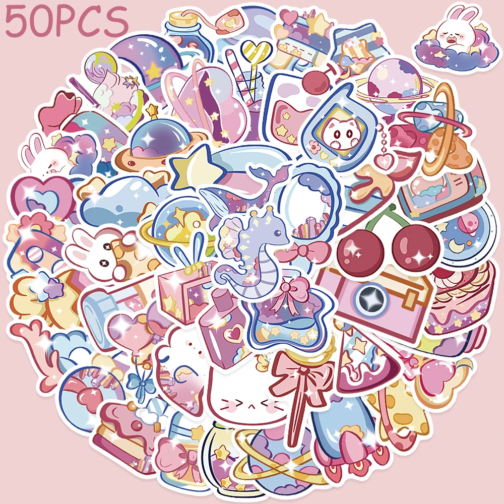 50pcs Glitter Galactic Phenom Stickers Decals For Phone Scrapbook ...