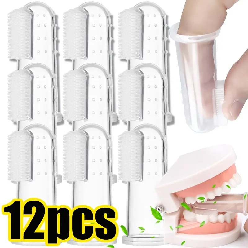 Silicone-Soft-Pet-Finger-Cuff-Toothbrushes-Dog-Brush-Bad-Breath-Tartar ...