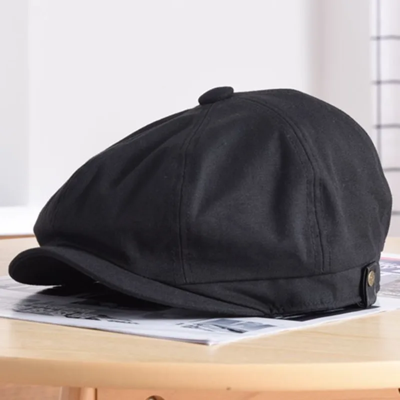 Man Big Size Large Newsboy Cap Lady Fashion Octagonal Hat Casual Ivy ...