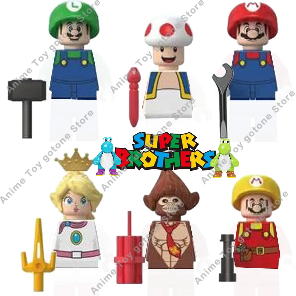 Super-Mario-Bros-Building-Blocks-Luigi-mini-Action-toy-Figures-Building ...