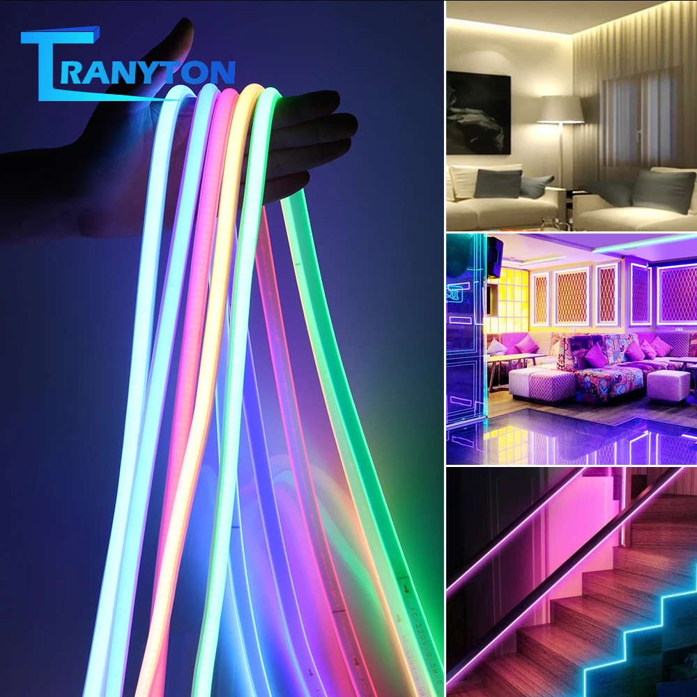 Neon LED Strip 220V IP67 Waterproof 288Leds/m Flexible Tape White Red ...