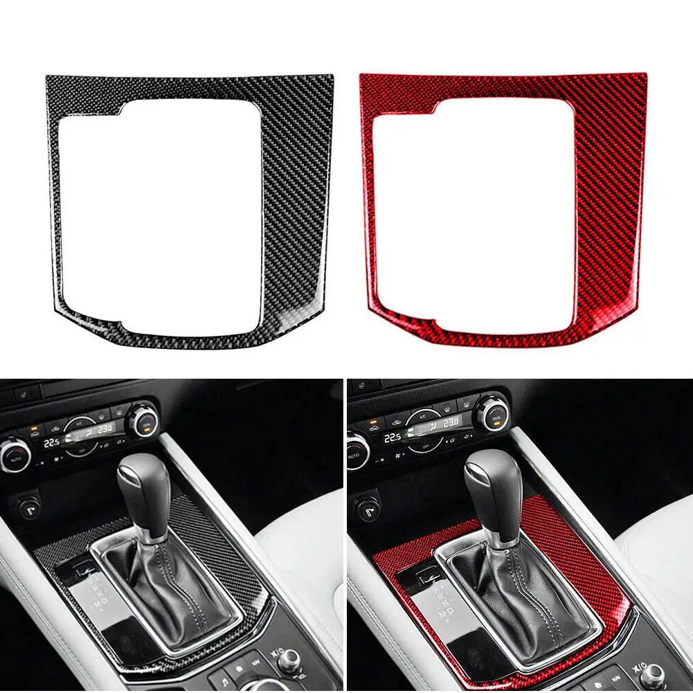 Car-Styling-Gear-Shift-Panel-Cover-Carbon-Fiber-Decor-Trim-Decoration ...