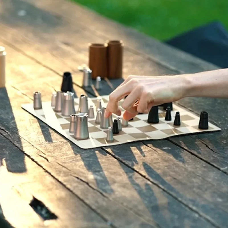 Luxury-Minimalist-Chess-Set-Portable-Modern-Metal-Outdoor-Portable ...