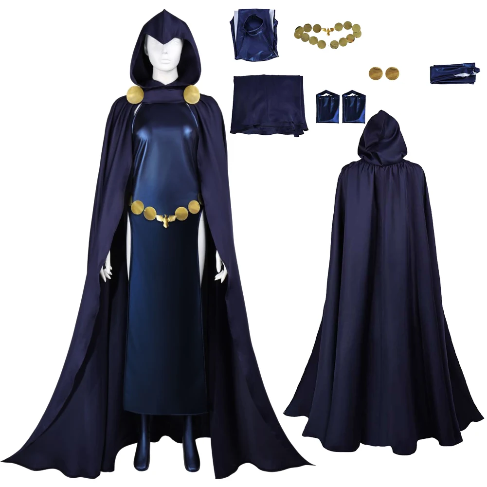 Cartoon Teen Cosplay Titan Raven Jumpsuit Clothes Women Party Disguise ...