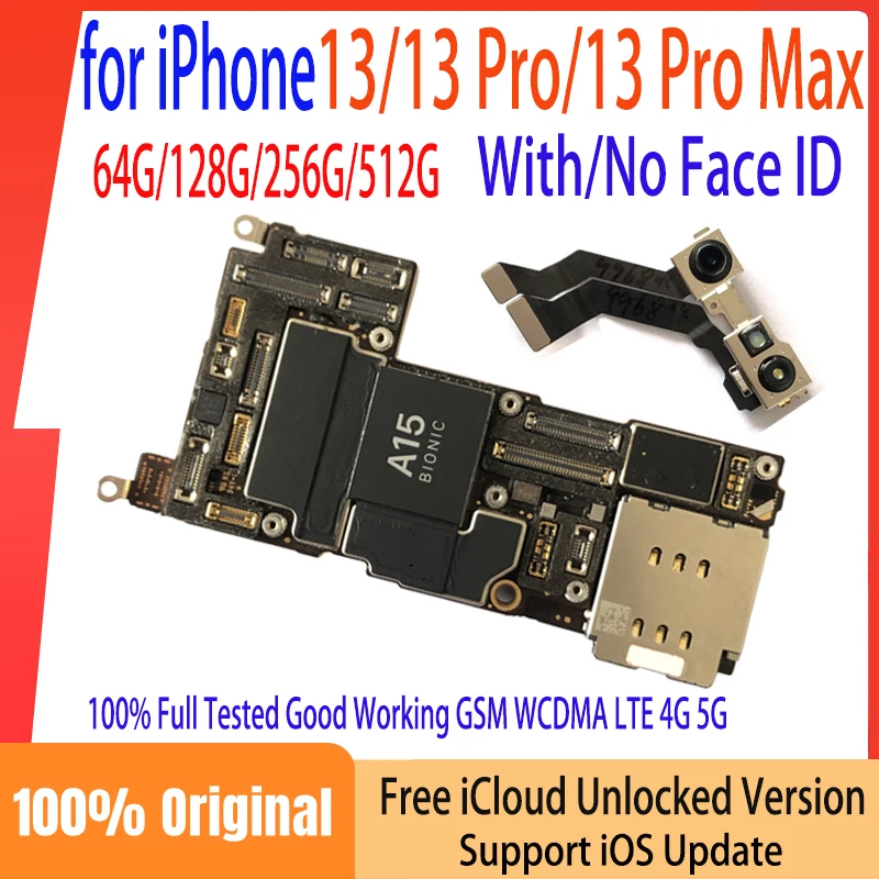 Original Motherboard For iPhone 13 Pro max Main board With Face ID ...