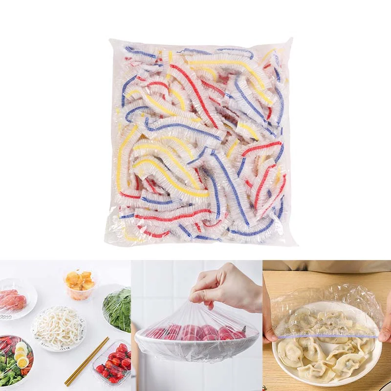 100-50Pcs-Colorful-Disposable-Food-Cover-Saran-Wrap-Bowel-Cover-Food ...