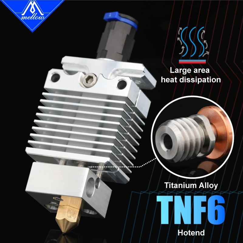 Mellow All Metal TNF6 Hotend Titanium & Copper Bimetal Heatbreak For Bowden CR-6 SE 3D Printer ...