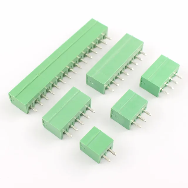 3.5mm 3.81mm Pitch PCB Screw Terminal Block Connector Right Angle PlUG-IN Plug Socket 2P 3P 4P ...