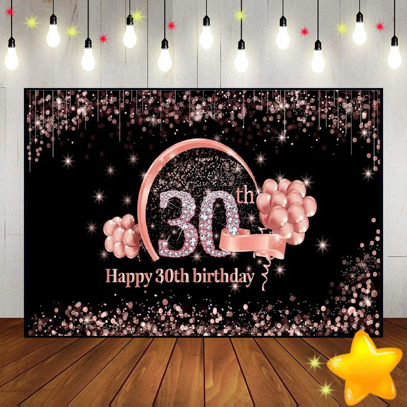 Happy-30th-Birthday-Background-Custom-Backdrop-Man-Photo-Party ...