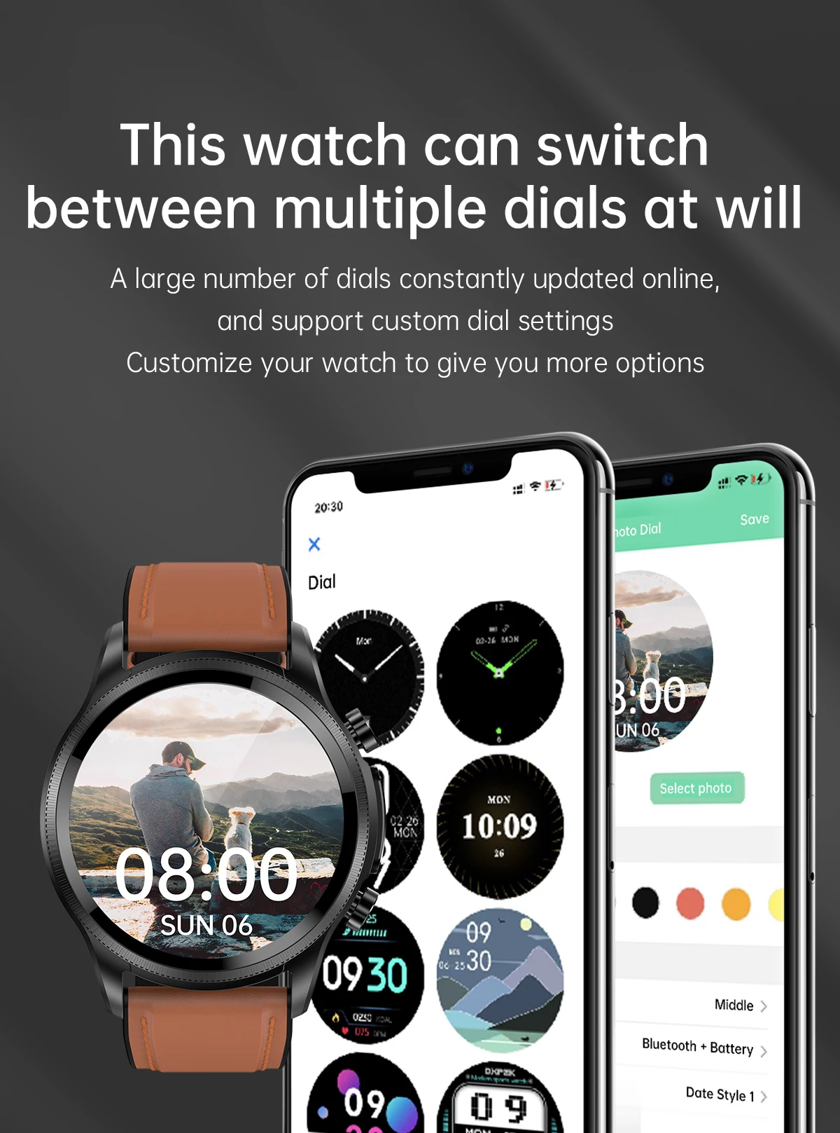 E400 Smart Watch Men ECG PPG HRV PTT Blood Sugar Blood Pressure Oxygen Body Temperature Monitor ...