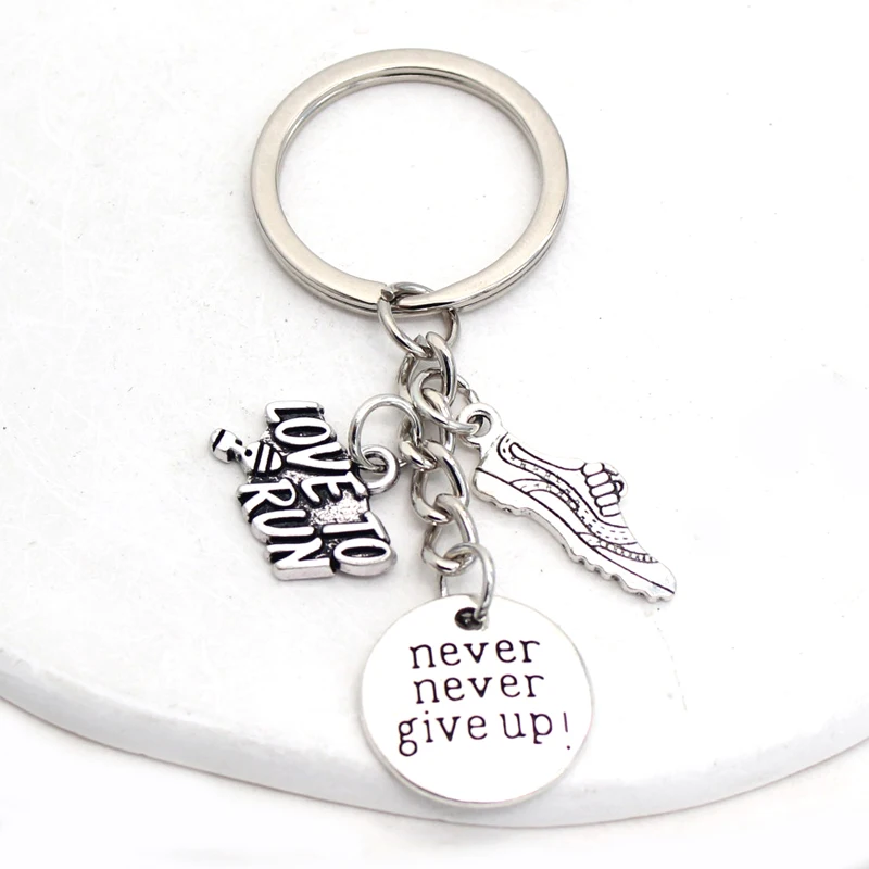 New-Arrival-I-have-to-Run-Keychain-Never-Give-Up-Charms-Running-Shoes ...