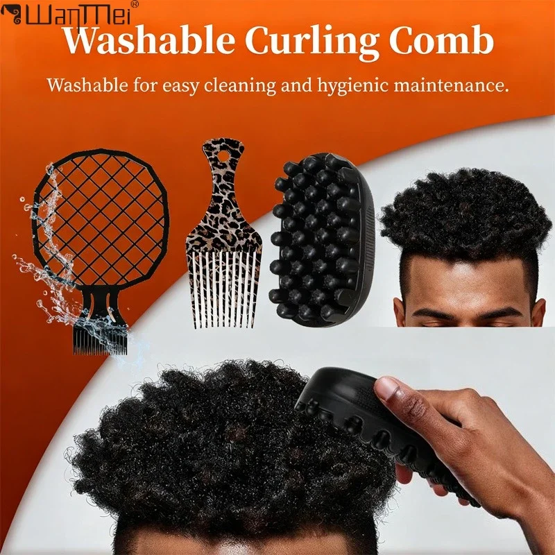 Professional Afro Hair Brush Curling Comb Twisting Styling Tool Black ...