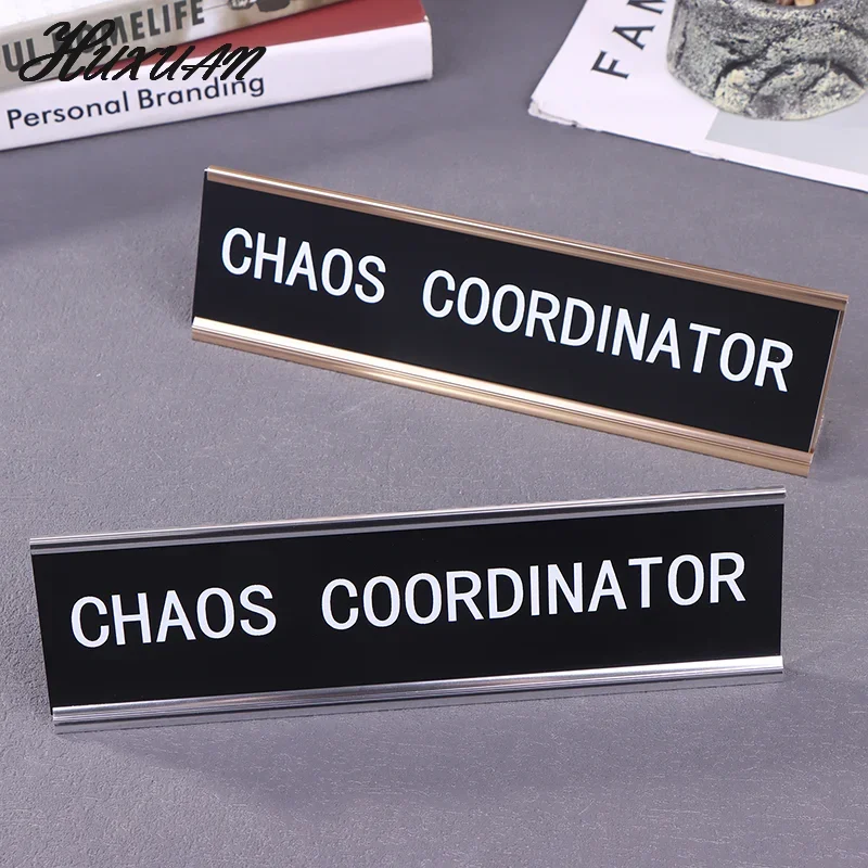 Position Card Chaos Coordinator Office Decor Desk Sign Funny Signs Work ...