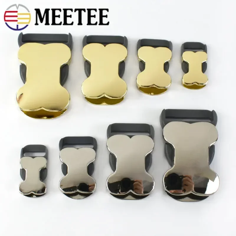2-4-10Pcs-10-25mm-Metal-Side-Release-Buckles-Cute-Bone-Pet-Dog-Collar ...