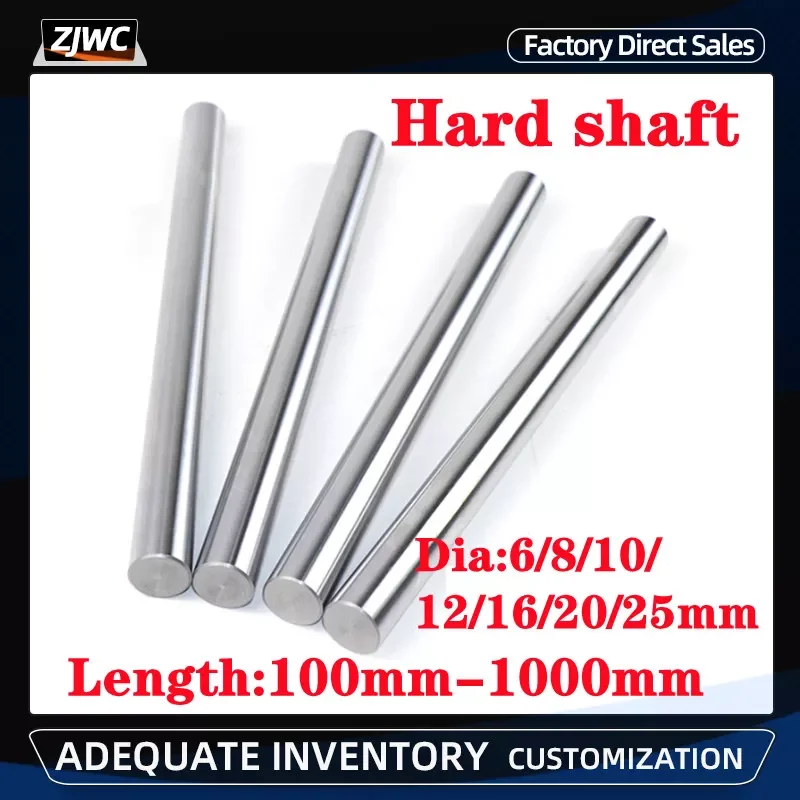 4pcs-6mm-8mm-10mm-12mm-16mm-Linear-Shaft-Rail-Cylinder-Chrome-Plated ...