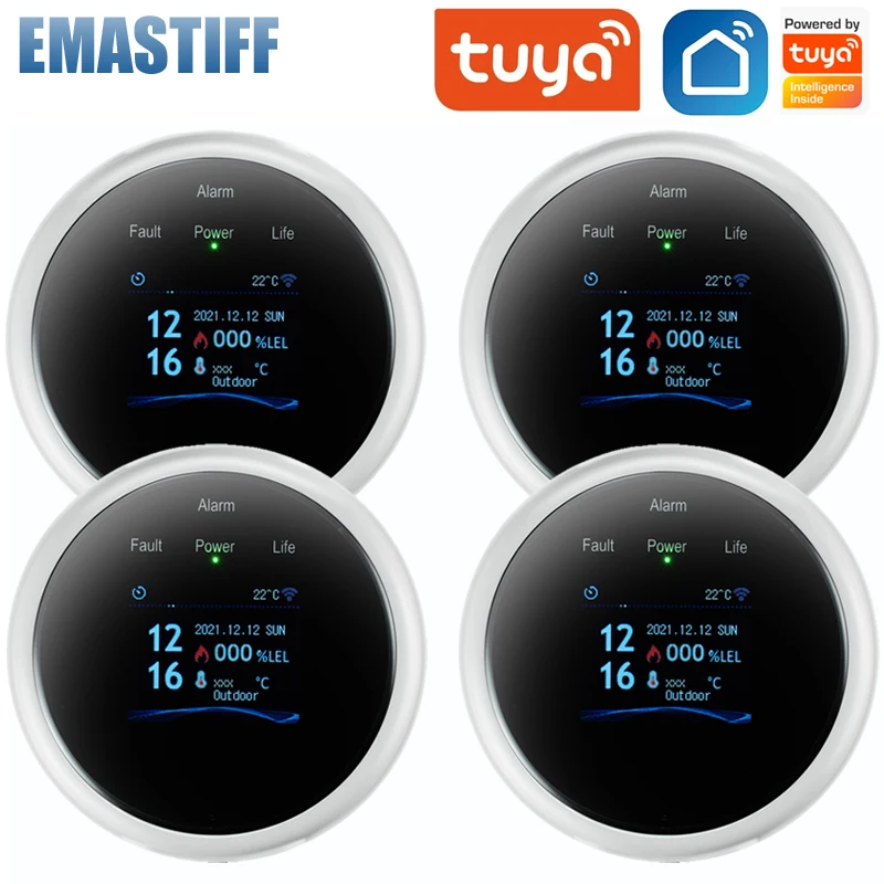 EMASTIFF Wifi Natural Gas Sensor Combustible Household Smart LPG Gas ...