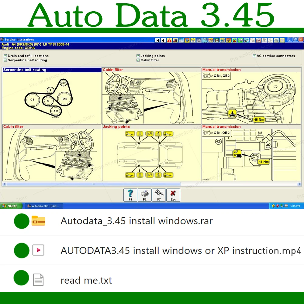 Autodata 3.45 Newest version auto repair software wiring diagrams data ...