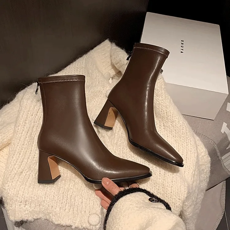 Botas de Mujer Nuevas 2026 con Cremallera Trasera, Diseño de Lujo ...