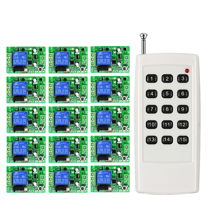 RF Wireless Remote Control Switch System DC12V 1CH transmitter receiver ...