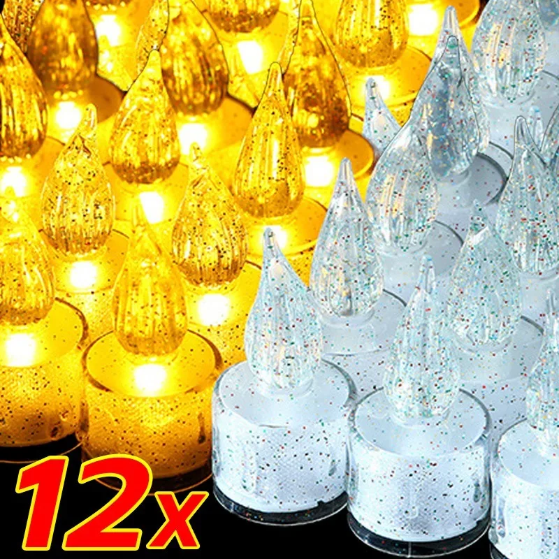 Mini-velas-LED-sin-llama-con-bater-a-l-mpara-de-noche-electr-nica-para ...